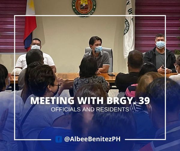 Meeting with Brgy. 39 Officials and Residents – Mayor Albee Benitez ...